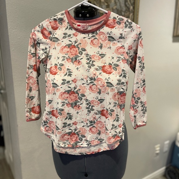Poof Girl | Shirts & Tops | Poof Girl Size Large Rose Flowers Long ...